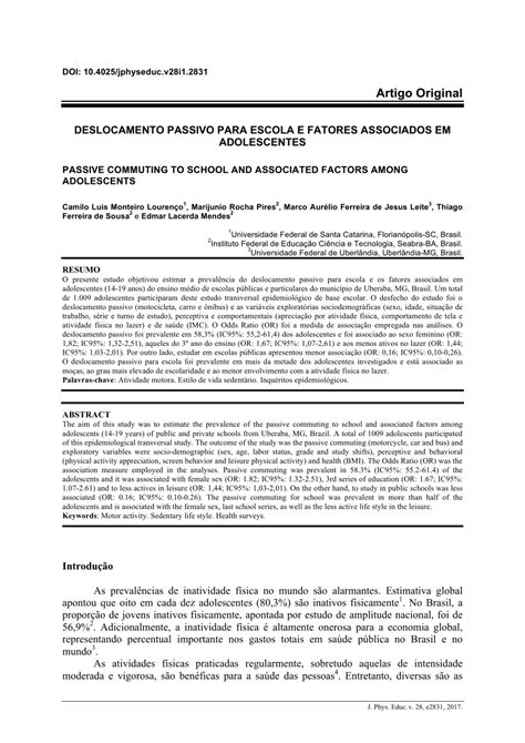 Pdf Passive Commuting To School And Associated Factors Among