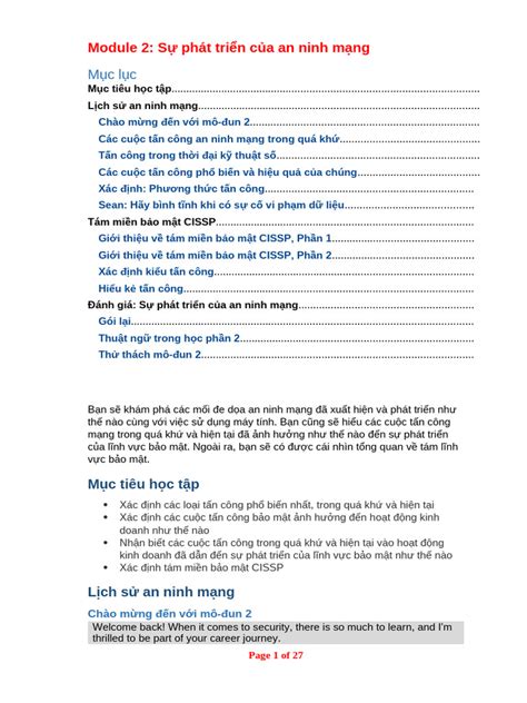 Module 2the Evolution Of Cybersecurity Pdf