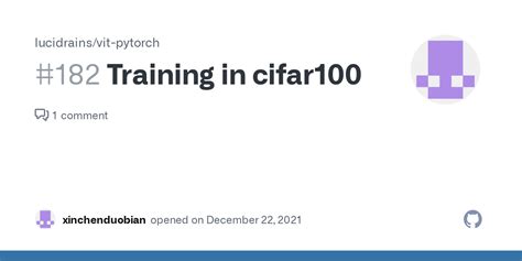 Training In Cifar100 · Issue 182 · Lucidrainsvit Pytorch · Github