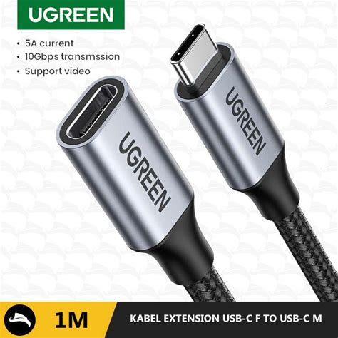 Jual UGREEN 30205 KABEL EXTENSION USB TYPE C FEMALE TO TYPE C MALE PD 4K Di Seller KoboiTech