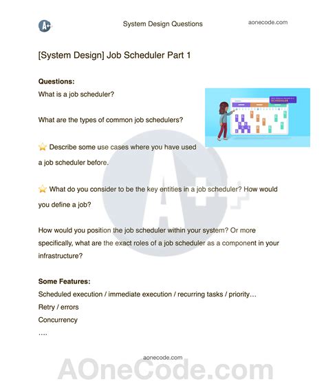 System Design Job Scheduler Part 1