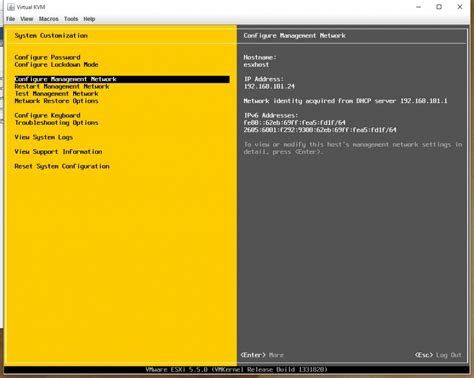 Set A Static IP On Your ESXi Host Michael Groff