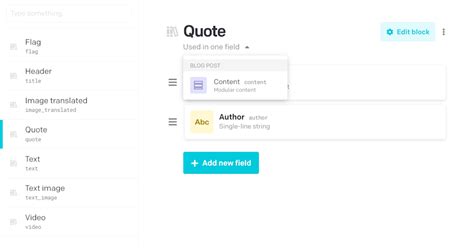 Modular Content Fields — Datocms