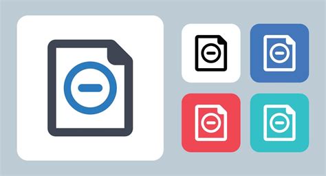 Delete File Icon Vector Illustration Delete File Document Remove Edit Minus Page