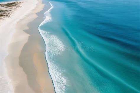 Sea Beach Aerial View Tropical Coast With White Sand And Turquoise
