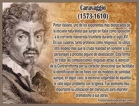 Biografia De Caravaggioresumen De Su Vida Y Obra Artistica