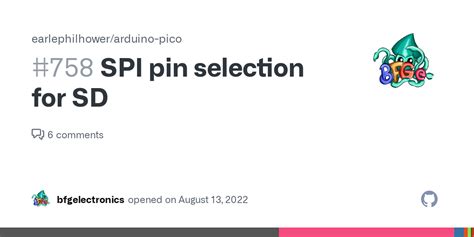 Spi Pin Selection For Sd · Issue 758 · Earlephilhowerarduino Pico · Github