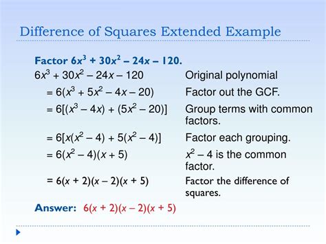 Ppt Difference Of Squares Powerpoint Presentation Free Download Id
