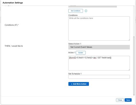 field value selection jet workflow