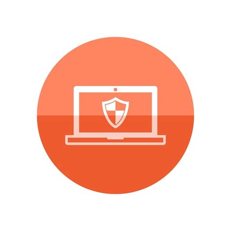 Premium Vector Laptops Icon In Flat Color Circle Style