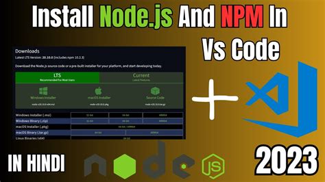 How To Install Nodejs In Vs Code On Windows 10 11 Nodejs Npm Vscode Youtube