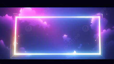 Neon Glow Frame With 3d Rendered Gradient Effect Background Fluorescent Laser Background Neon