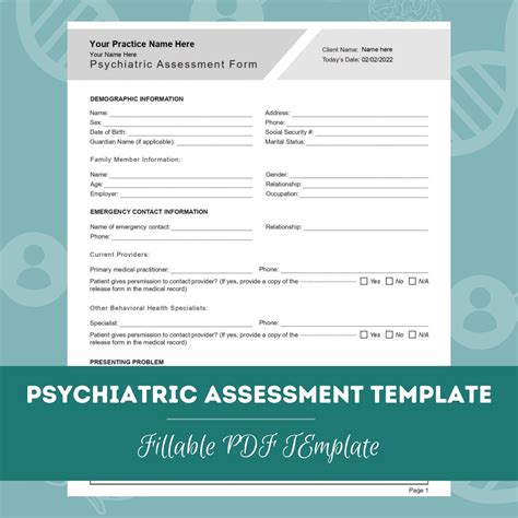 Comprehensive Psychiatric Evaluation Template