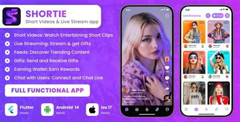 Shortie Short Video And Live Streaming App With Admin Panel Android