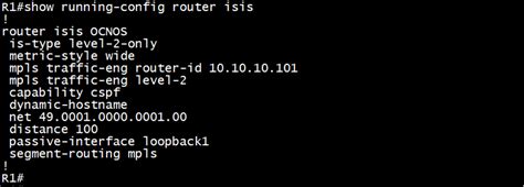 Segment Routing Extension With Igp Is Is In Ocnos Ip Infusion