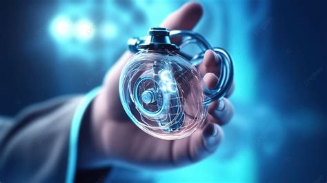 청진기를 들고 있는 혁신적인 의료 기술 3d 렌더링된 로봇 또는 사이보그 손 로봇 손 인간형 3d 로봇 배경 일러스트 및 사진 무료 다운로드 Pngtree