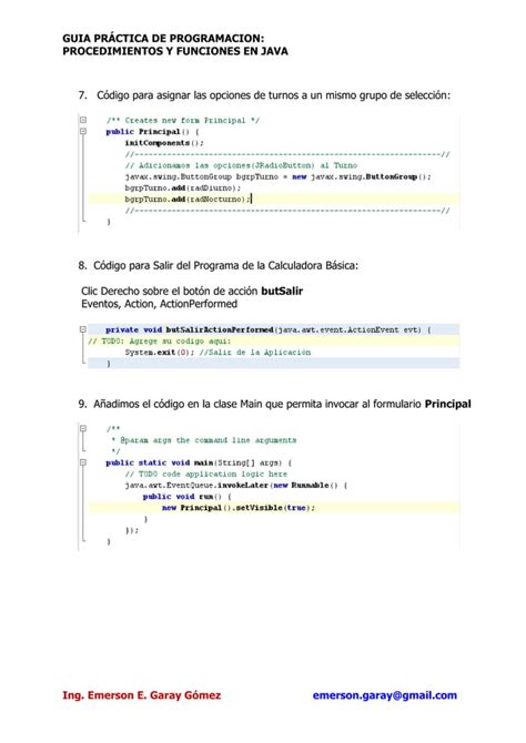 Guia Practica Funciones En Java Con Netbeans Pdf