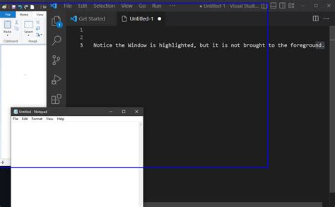 `focus` Does Not Bring `window` To Foreground When Testing With Ms Test But Works As