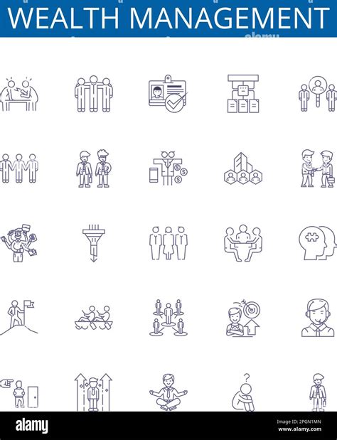 Wealth Management Line Icons Signs Set Design Collection Of Finance