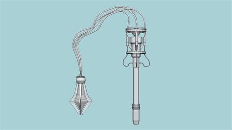 Scifi Flail A06 Full White Sci Fi Weapon Design 3d Model Turbosquid