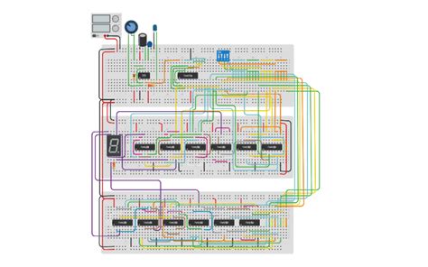 Circuit Design Automatic Bcd To 7 Segment Counter Tinkercad