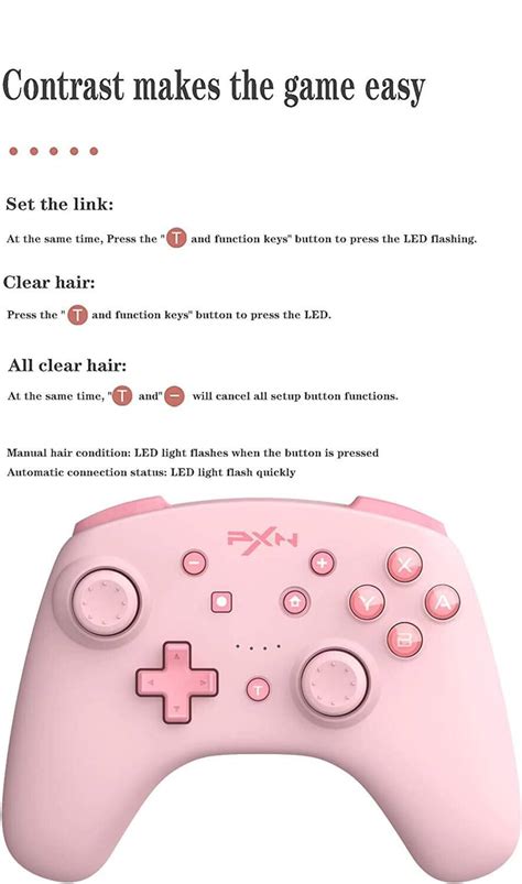 pxn 9607x wireless switches pro controller nfc amiibo support turbo function screenshot