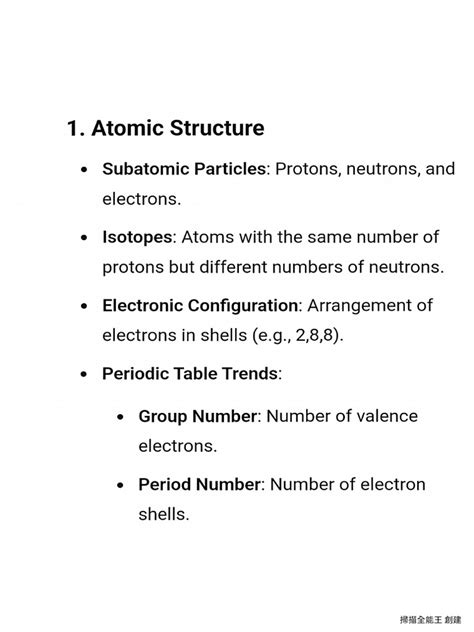 Atomic Structure Notes Pdf