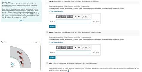 [solved] part a determining the magnitudes of the vel