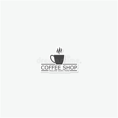 Hot Coffee Abstract Icon Coffee Shop Logo Stock Illustration