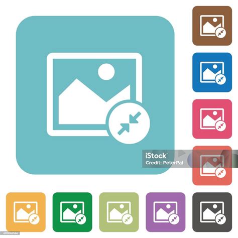 크기 조정 이미지 작은 둥근 사각형 아이콘을 플랫 갈색에 대한 스톡 벡터 아트 및 기타 이미지 갈색 감소 곡선 Istock