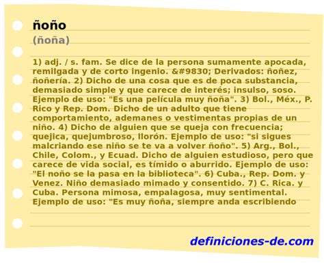 Significado De ñoño ñoña