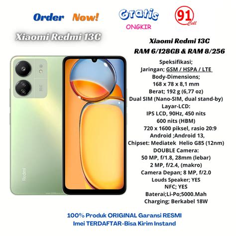 Jual Xiaomi Redmi C Redmi C Ram Gb Ram Gb Garansi Tahun Shopee Indonesia