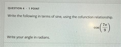 Solved Question 4 ﻿ 1 ﻿pointwrite The Following In Terms Of