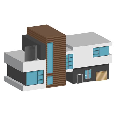 3d Modern House Or Home Isometric Modern Building And Architecture 19861668 Png