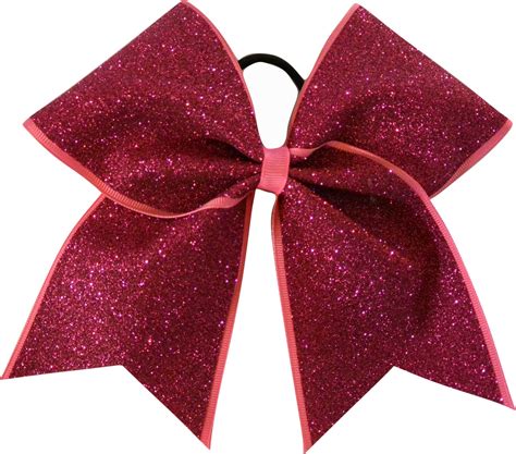 Hot Pink Glitter Cheer Bow