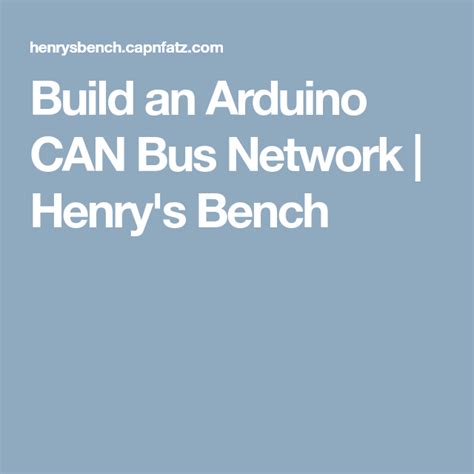 Arduino Can Bus Module
