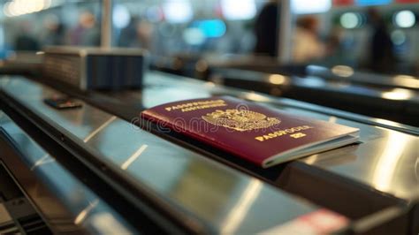 The Third Image Focuses On A Closeup View Of A Passport Being Scanned