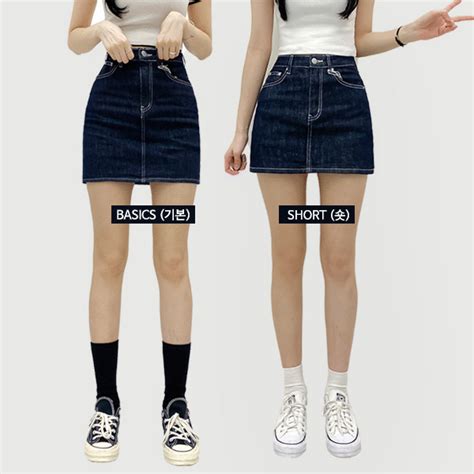 하체커버 기장 숏기본속바지 내장 논페이드 쫀쫀 스판 블랙 스티치 생지 미니스커트 청치마 에이블리