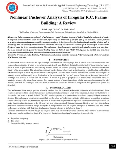 Pdf Nonlinear Pushover Analysis Of Irregular Rc Frame Building A Review