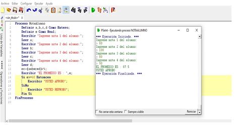 Algoritmo Notas De Estudiante