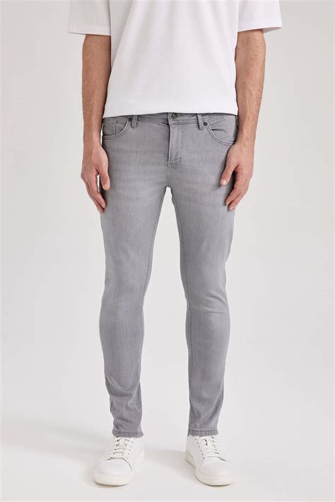 بنطلون جينز رصاصي رجالي