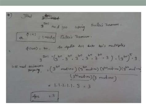Fermat And Euler Theorem Pptx Technology And Computing