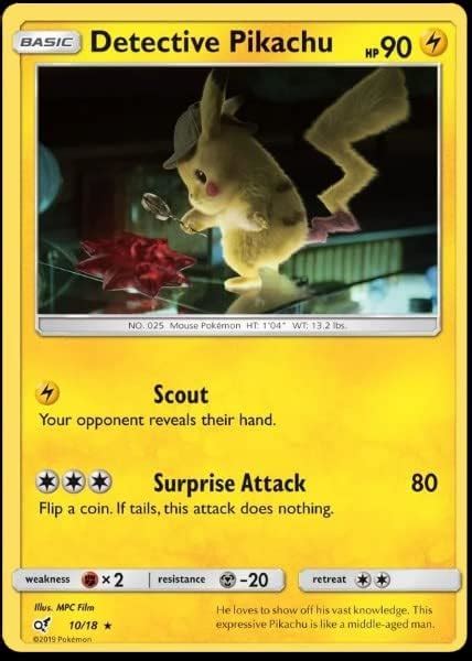 Pokemon Detective Pikachu 1018 Detective Pikachu Set Lámina