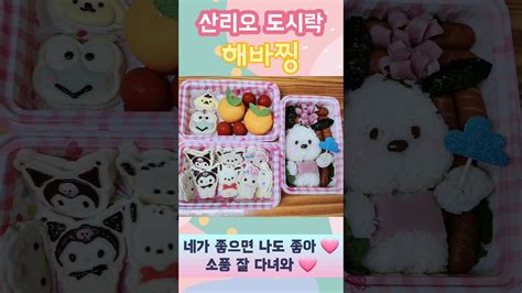 딸래미 소풍도시락만들기 해바찡🩷 산리오 산리오도시락 소풍도시락 포차코 시나모롤 산리오빵 캐릭터도시락 체험학습 Youtube