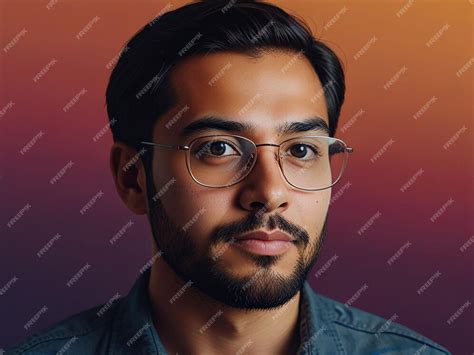 Gradient Overlay On A Portrait Illustration Premium Ai Generated Image