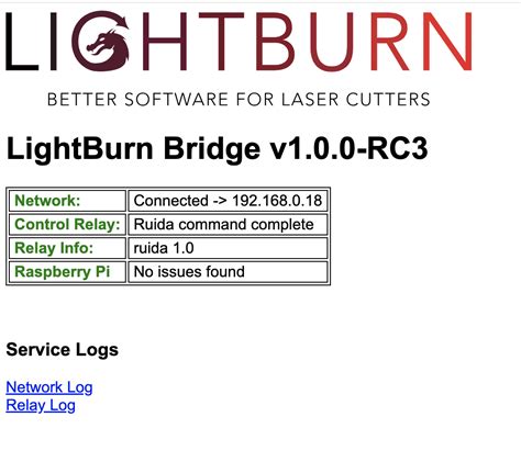 Bridge Not Connecting To Laser Lightburn Bridge Lightburn Software Forum