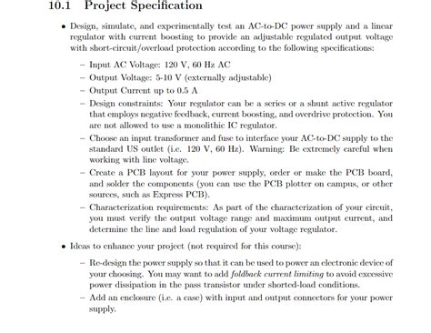 solved 1 project specification design simulate and