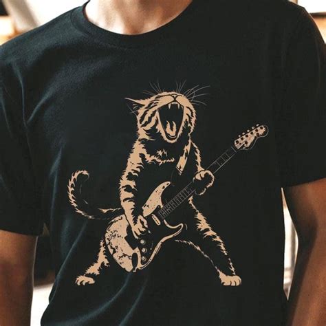 Cat Themed Guitar Etsy