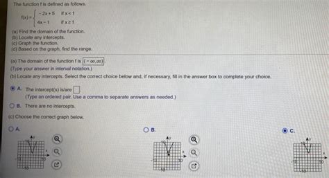 solved the function is defined as follows 2x 5 ifx