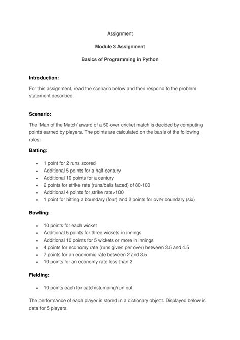 Assignment Python Heilping Assignment Module 3 Assignment Basics Of